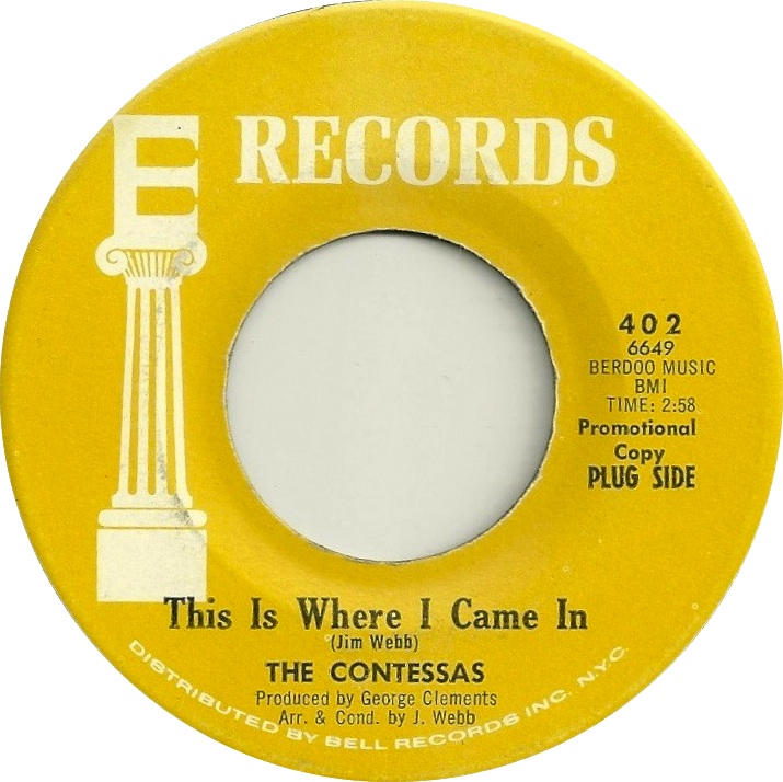 "This is Where I Came In" (The Contessas) - Classic Song of the Day